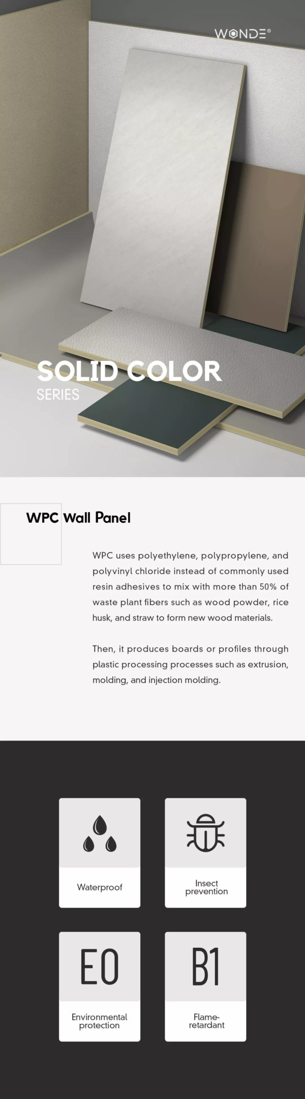 Solid Colour Series - WONDE® - Wall Panel